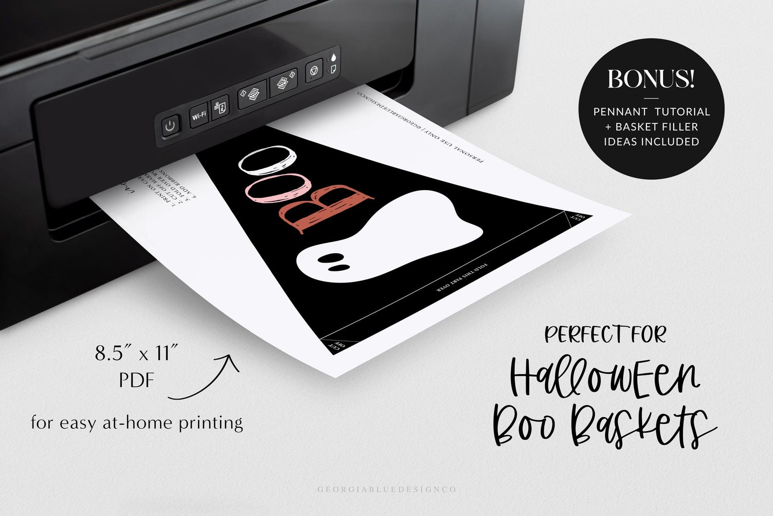 Printable Boo Basket Flags | Cute Halloween Flags | You've Been Booed ...