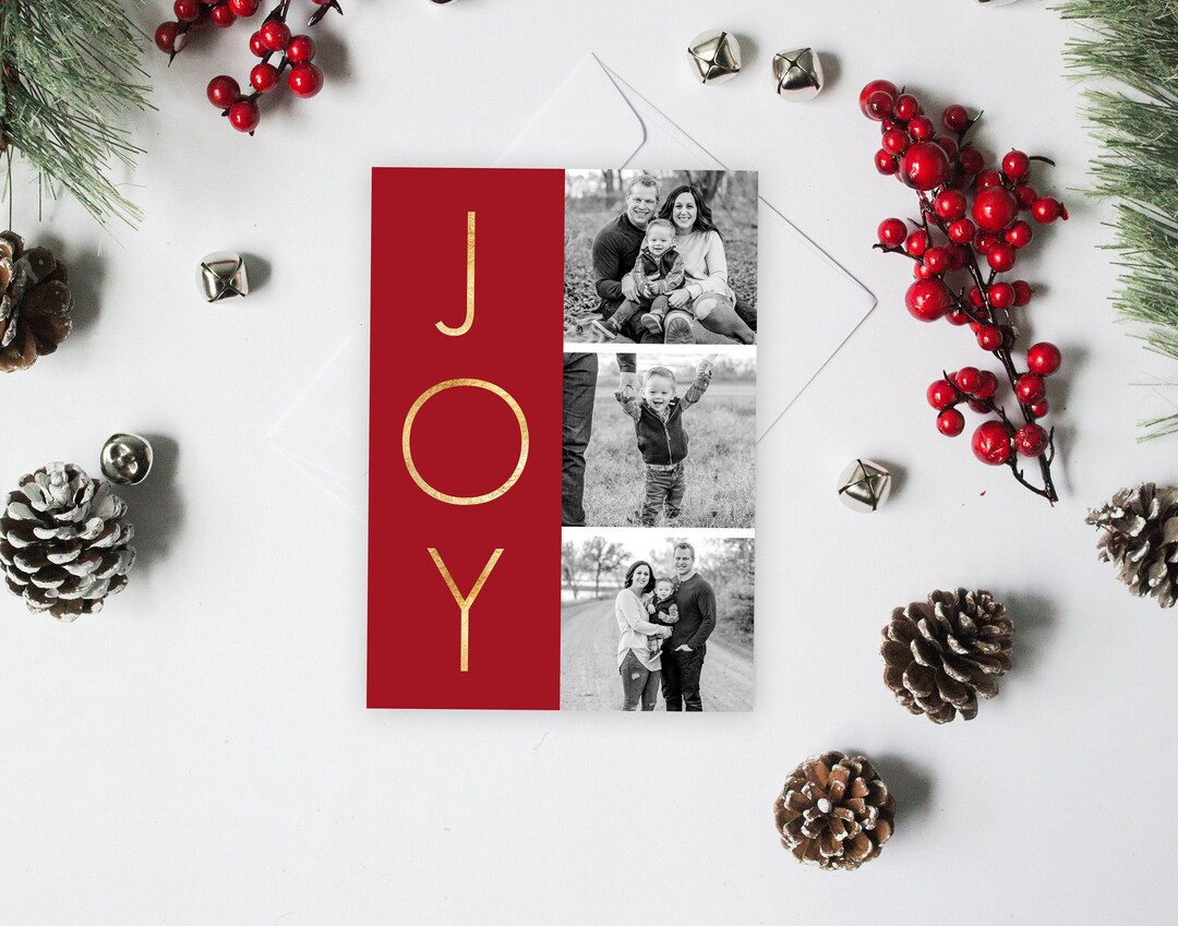 Christmas Card Template Photoshop Christmas Card Template Modern ...