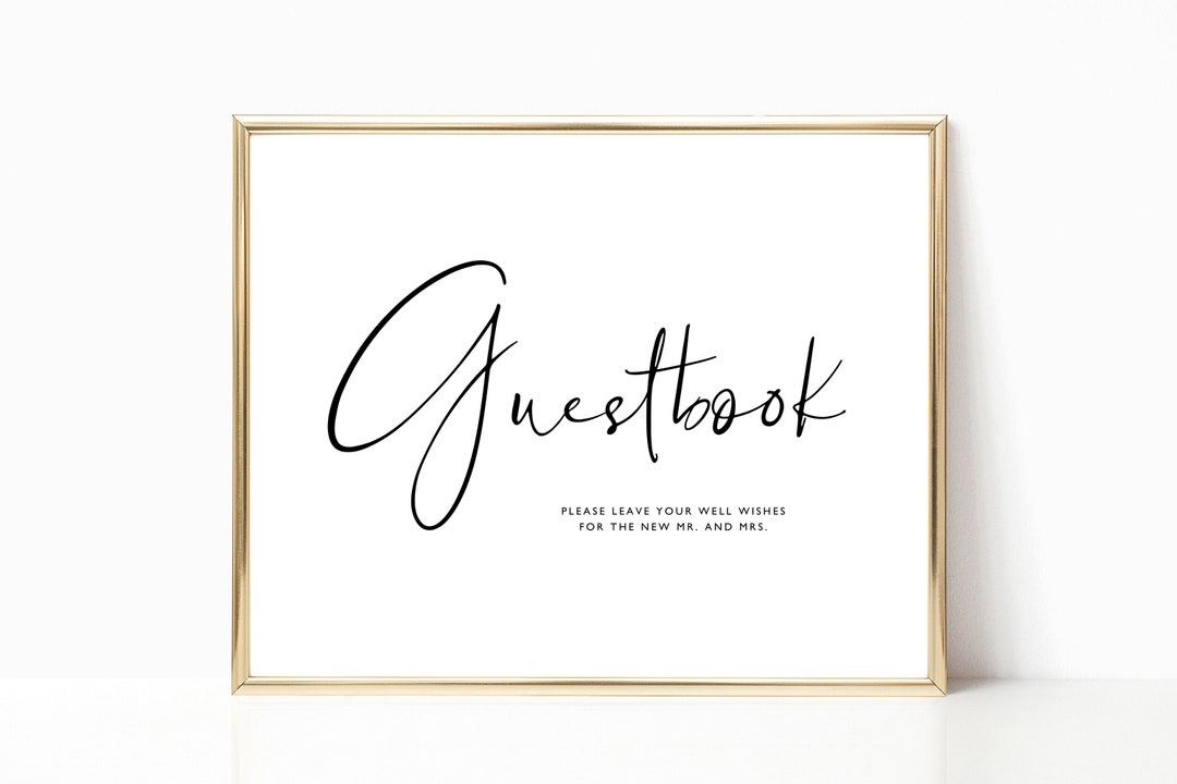 Printable Guestbook Sign Wedding Guestbook Sign Guestbook Sign Template ...