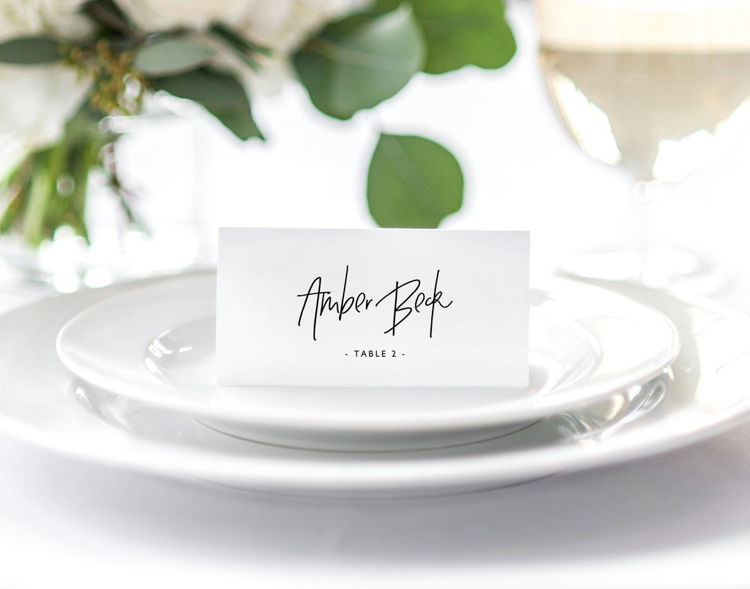 Printable Place Card Template Wedding Place Cards Printable Escort ...