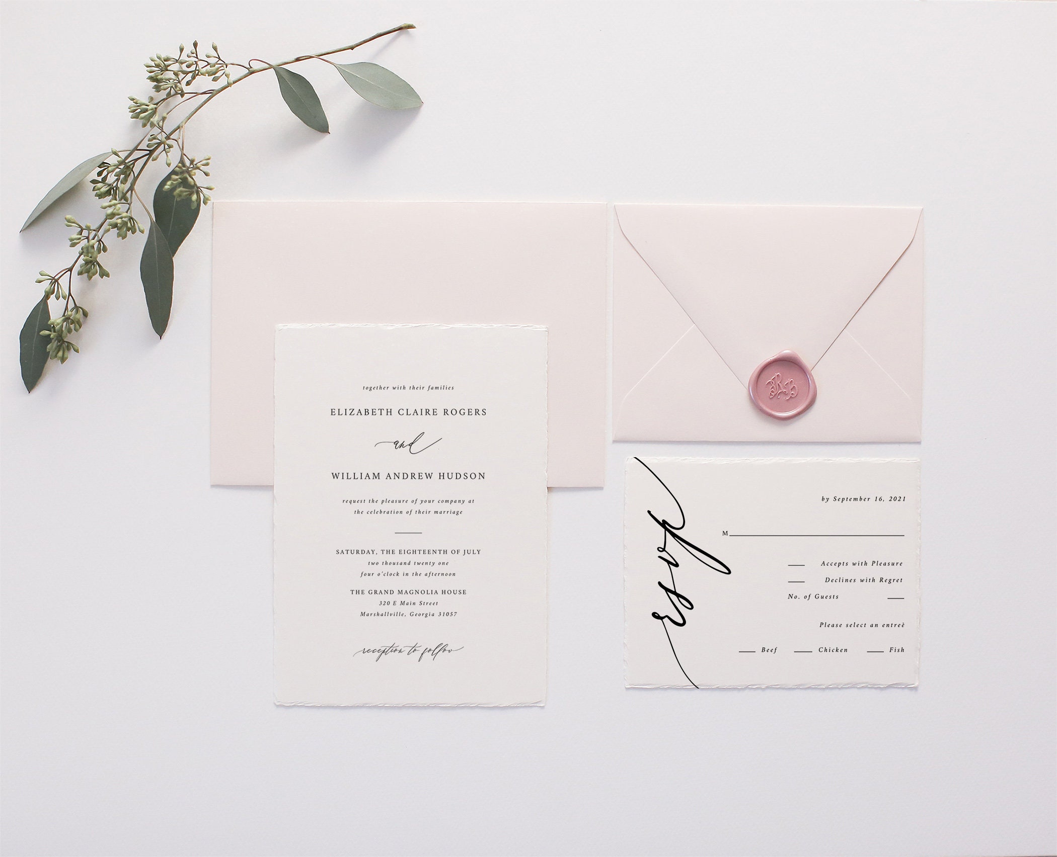 Printable Wedding Invitation Template Modern Wedding | Etsy