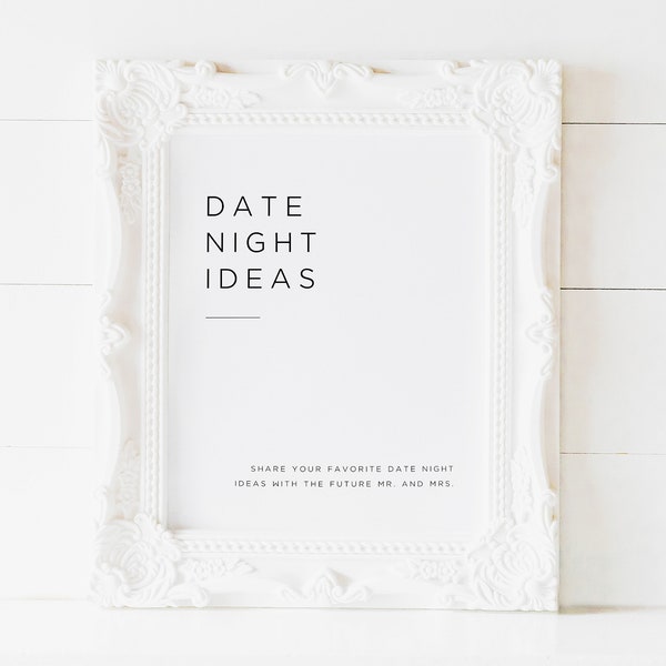 Date Night Ideas Sign - Etsy