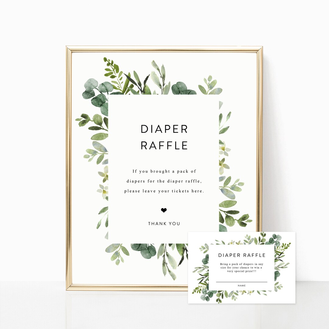 Diaper Raffle Sign Template Printable Diaper Raffle Sign Printable ...