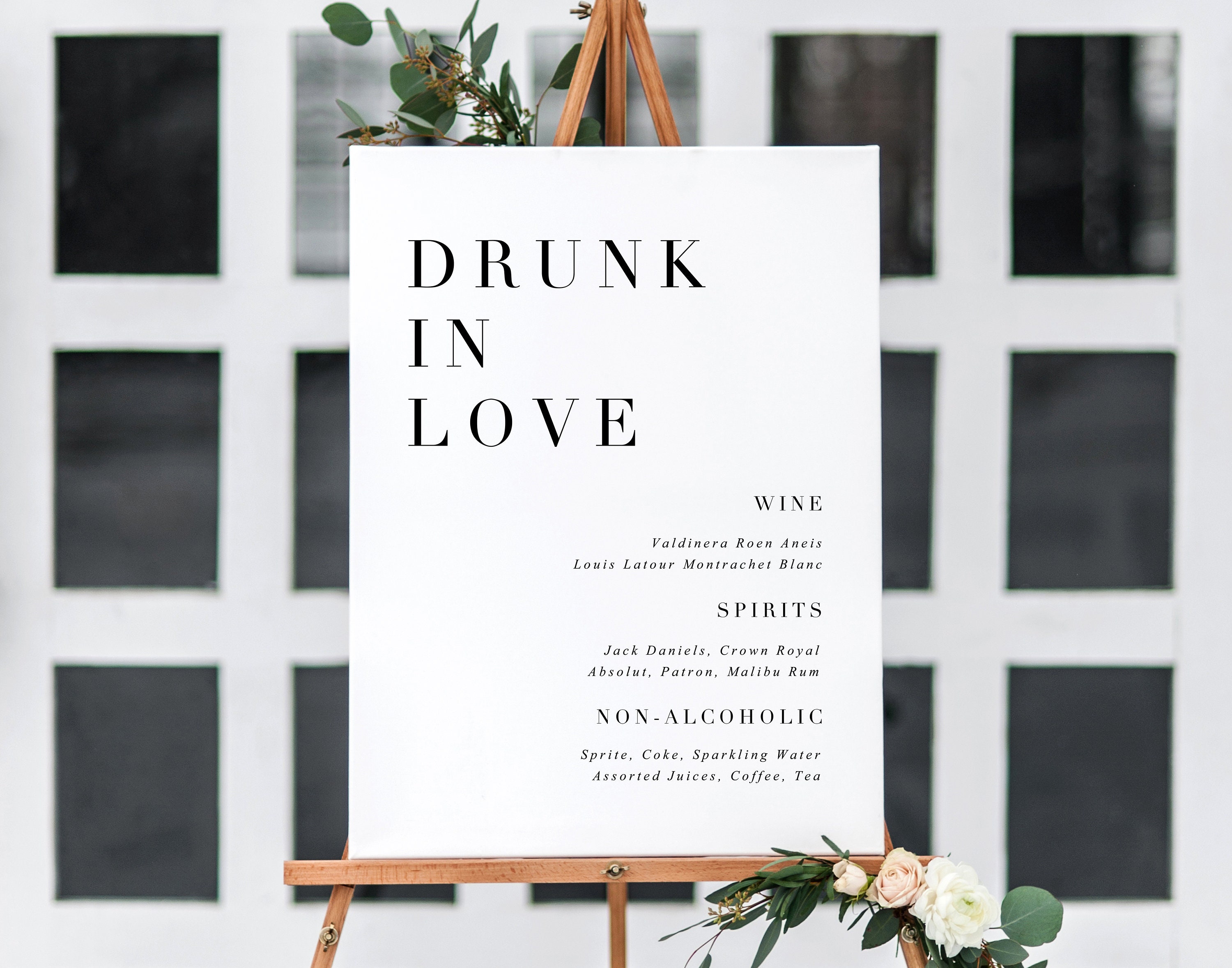 Printable Open Bar Menu Bar Menu Template Open Bar Sign - Etsy