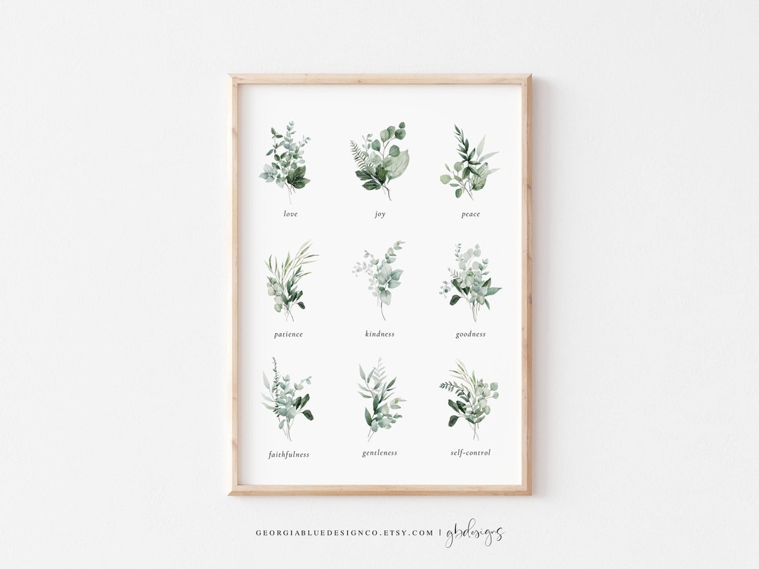 Fruit of the Spirit Printable Wall Art Christian Bible Verse Scripture ...