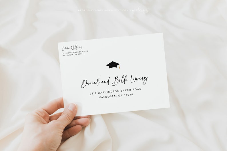 Graduation Envelope Template, Envelope Template Printable, Return ...