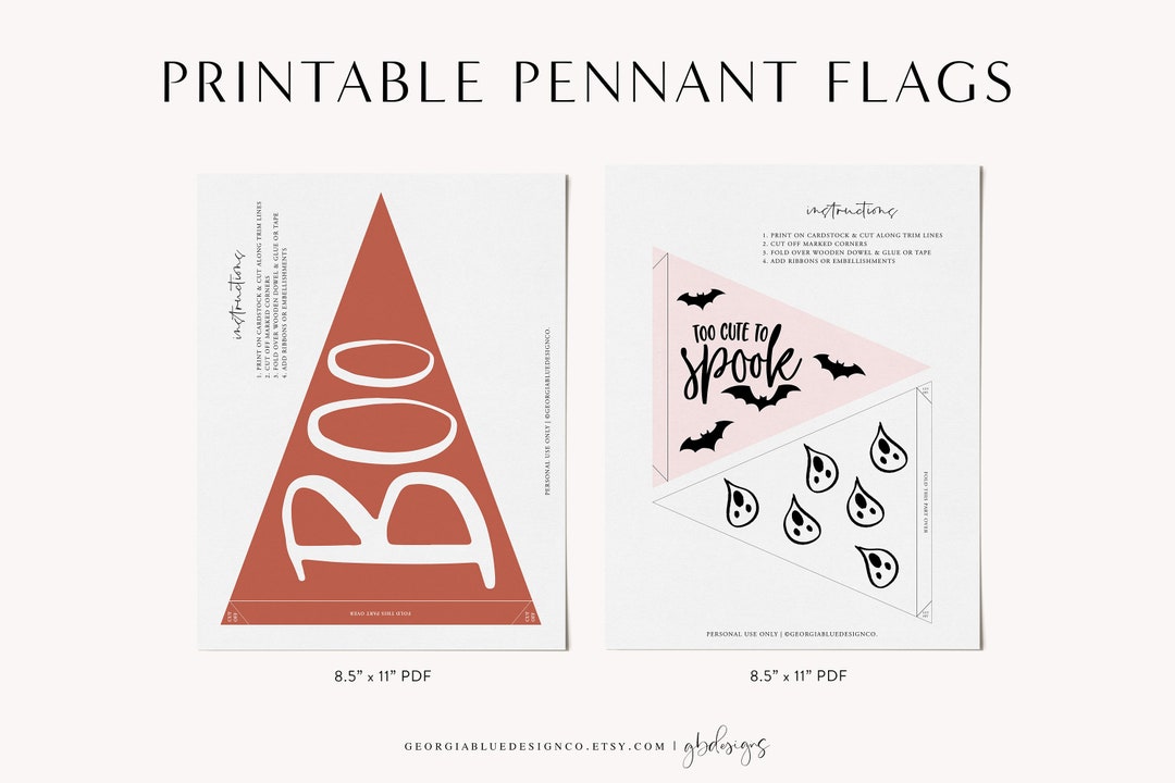 Printable Boo Basket Flags Cute Halloween Flags You've - Etsy