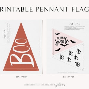 Printable Boo Basket Flags Cute Halloween Flags You've Been Booed ...