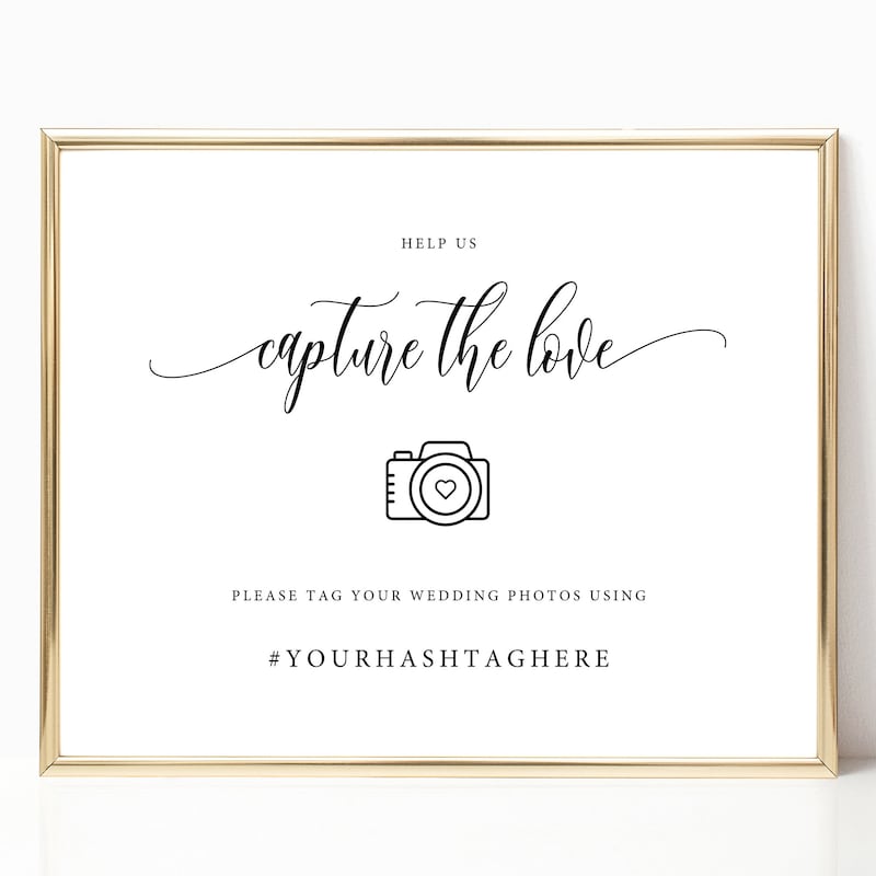 Hashtag Wedding Sign - Etsy