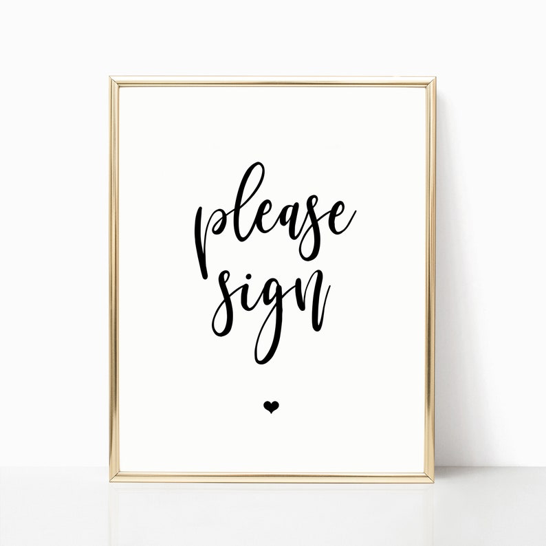 Printable Please Sign Sign Please Sign Template Editable - Etsy