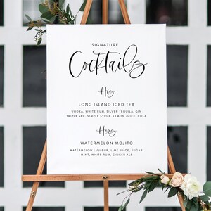 Printable Open Bar Menu Bar Menu Template Open Bar Sign - Etsy