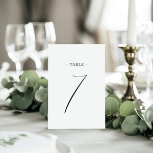 Printable Table Numbers Table Number Template Wedding Table Numbers ...