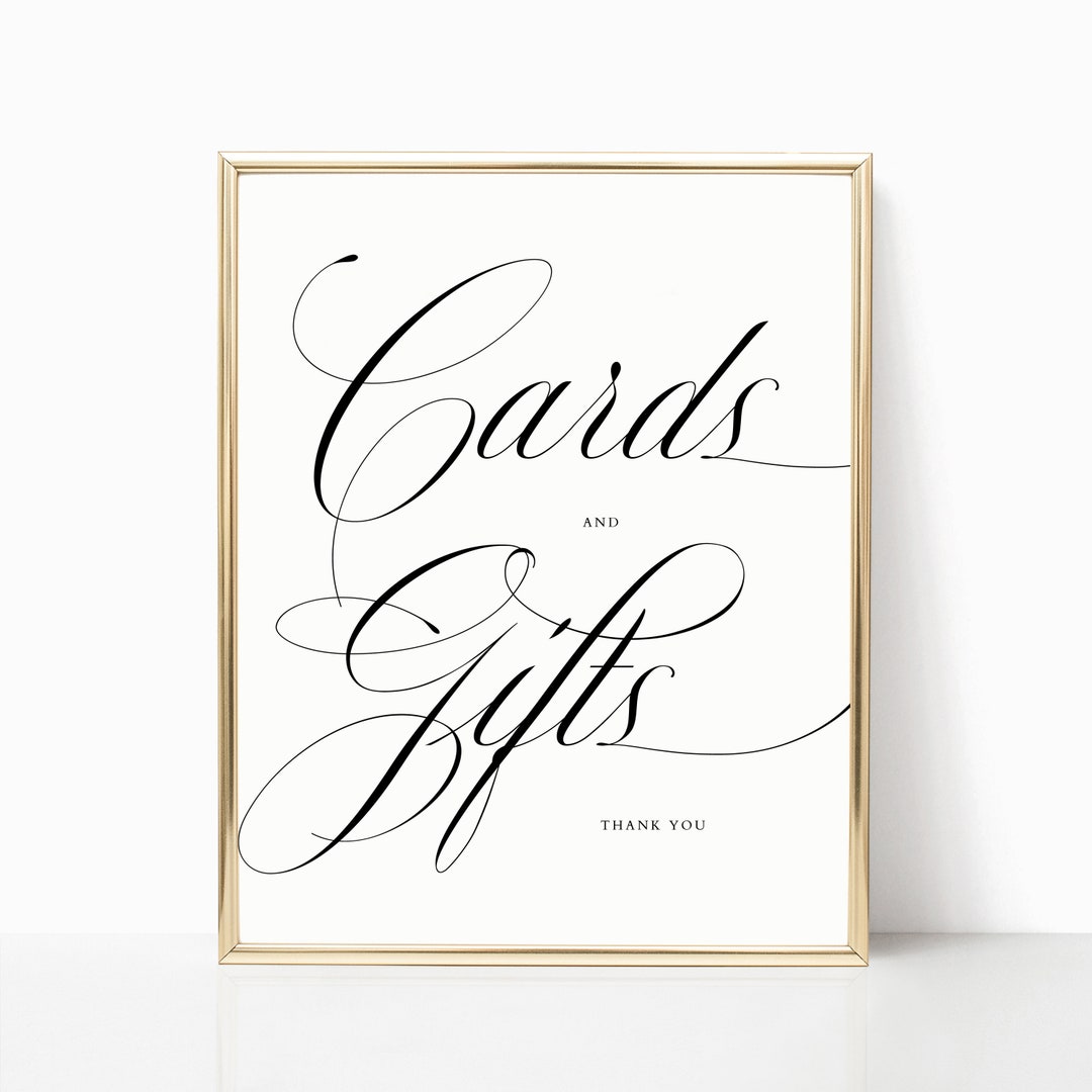 Printable Cards and Gifts Sign | Cards and Gifts Sign | Cards and Gifts ...
