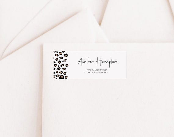 Leopard Print Address Labels Printable Address Labels - Etsy