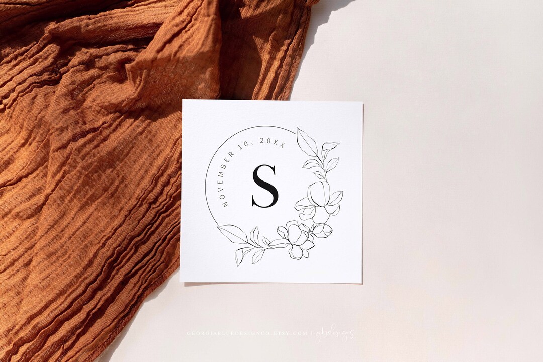 Wedding Logo Design Template, Floral Wedding Monogram Logo, Botanical ...