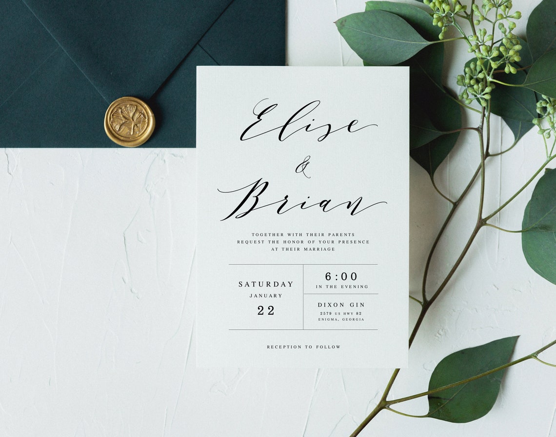Printable Wedding Invitations Wedding Invites Wedding - Etsy