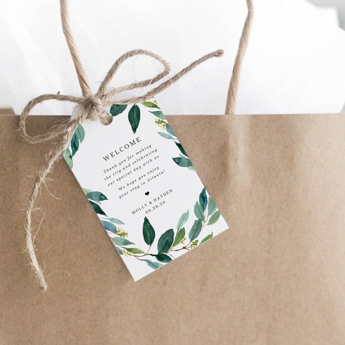 Welcome Tags Printable Wedding Welcome Tag Template - Etsy
