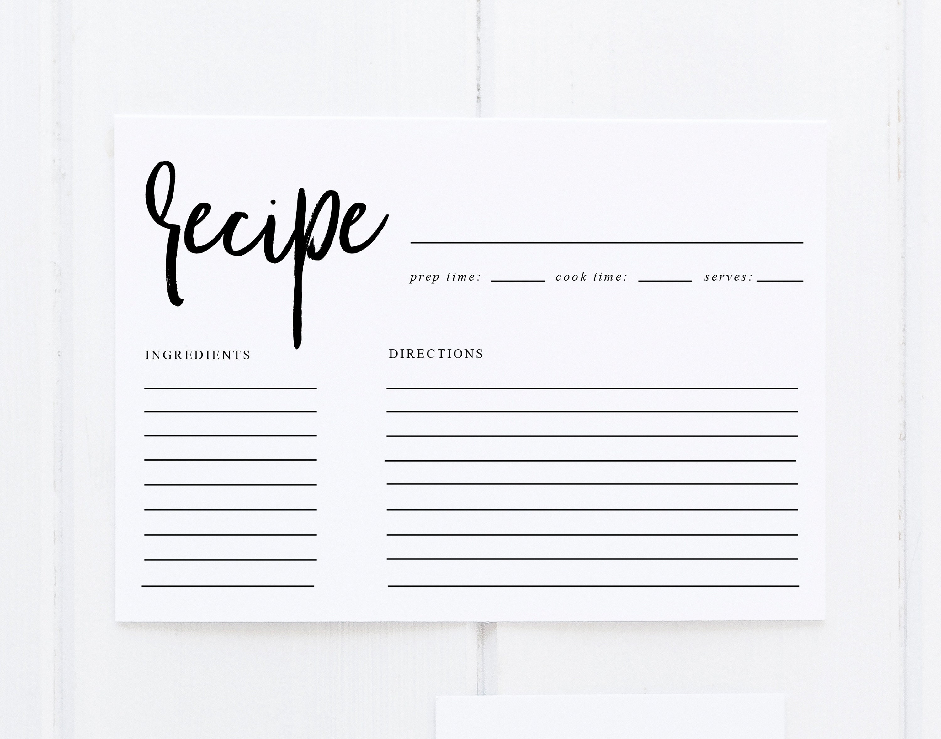 Templates Printable Recipe Card WLP LEM 2962 Edit With TEMPLETT Citrus 