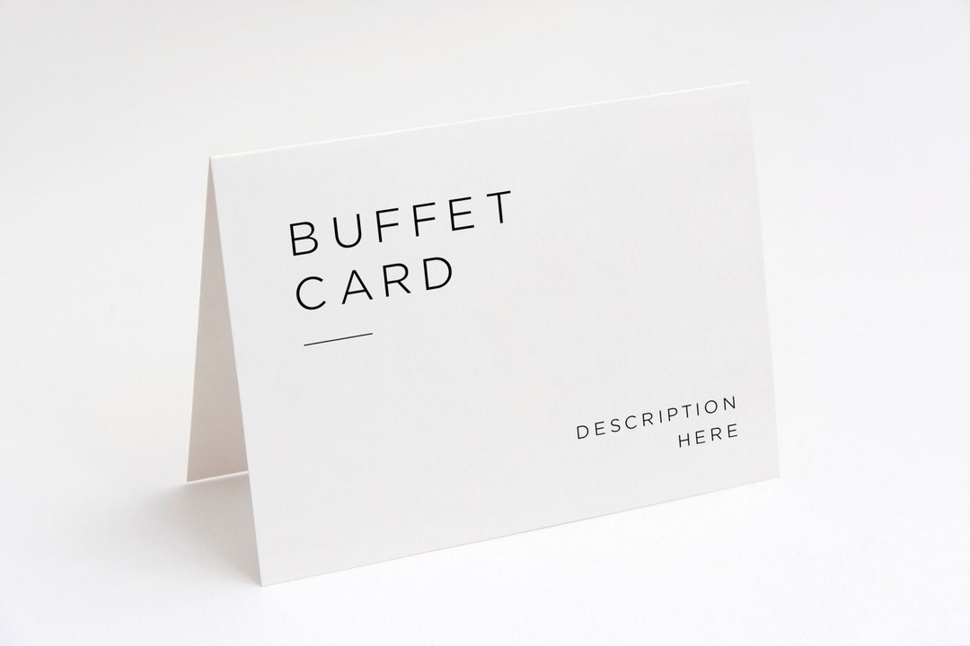 Buffet Card Template | Printable Buffet Cards | Editable Buffet Cards ...