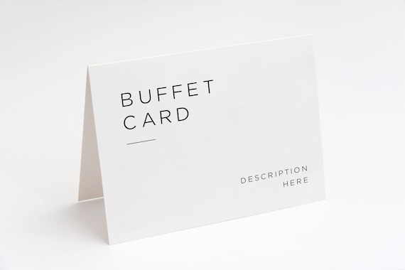 Buffet Card Template Printable Buffet Cards Editable | Etsy UK