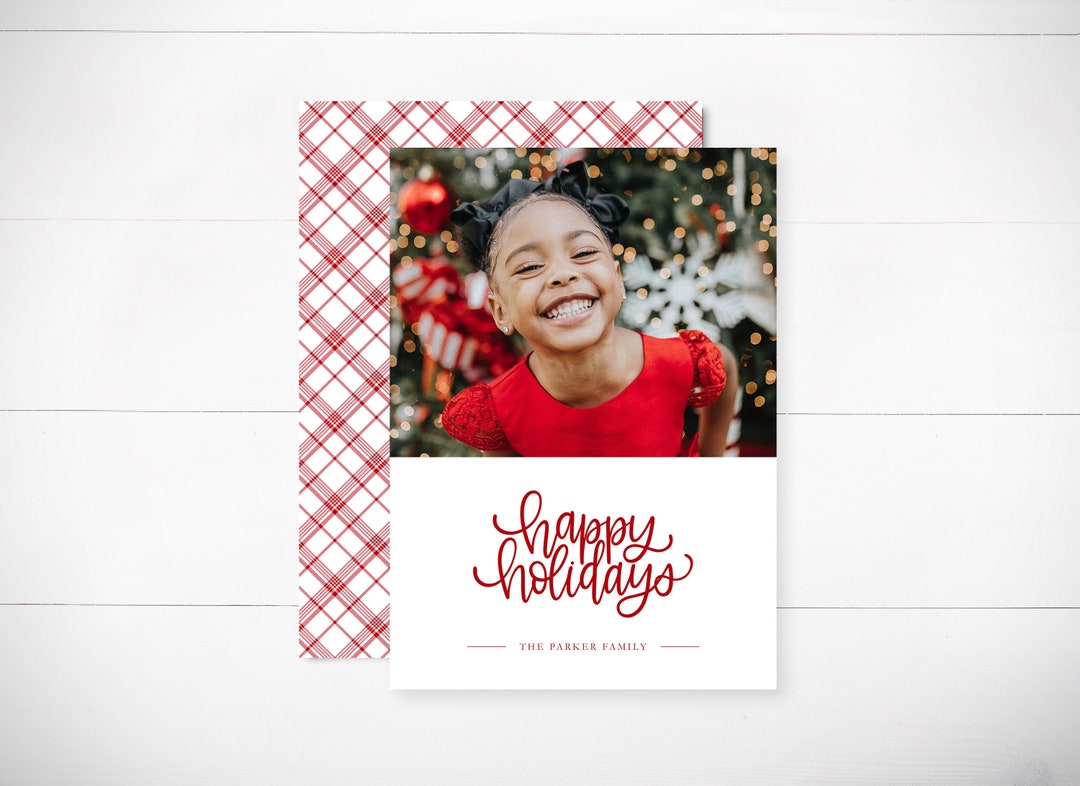 Christmas Card Template Photoshop Christmas Card Template Modern ...