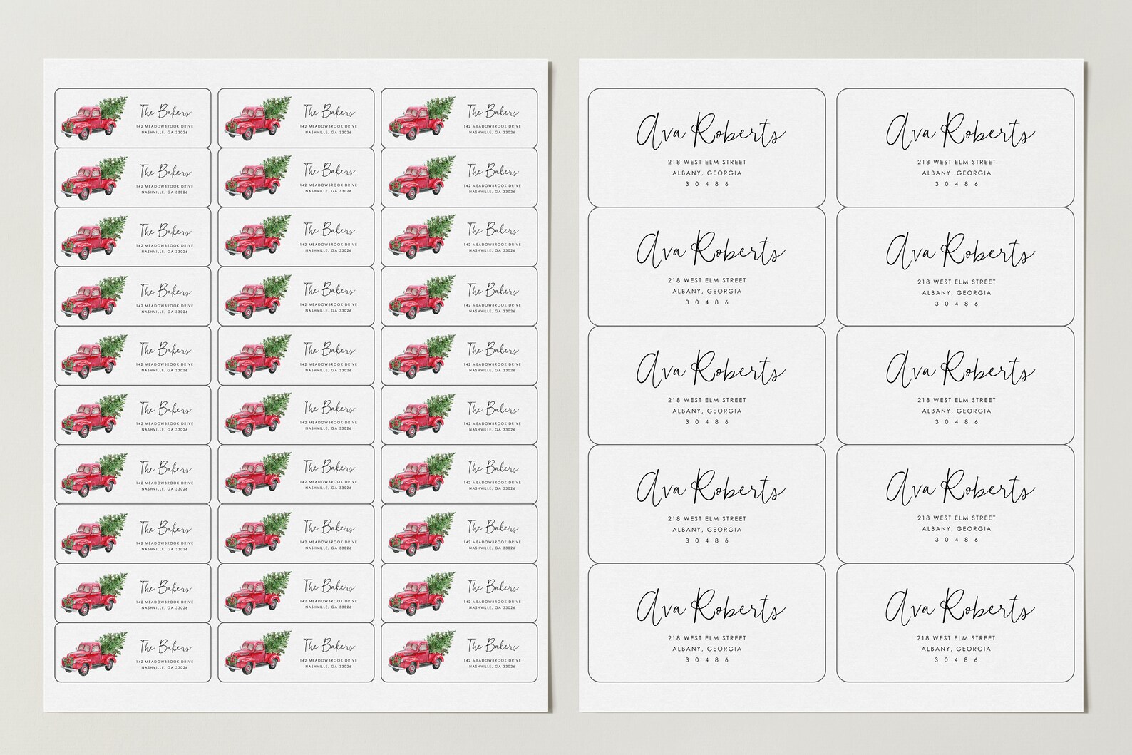 Christmas Address Labels | Printable Address Labels | Address Label ...