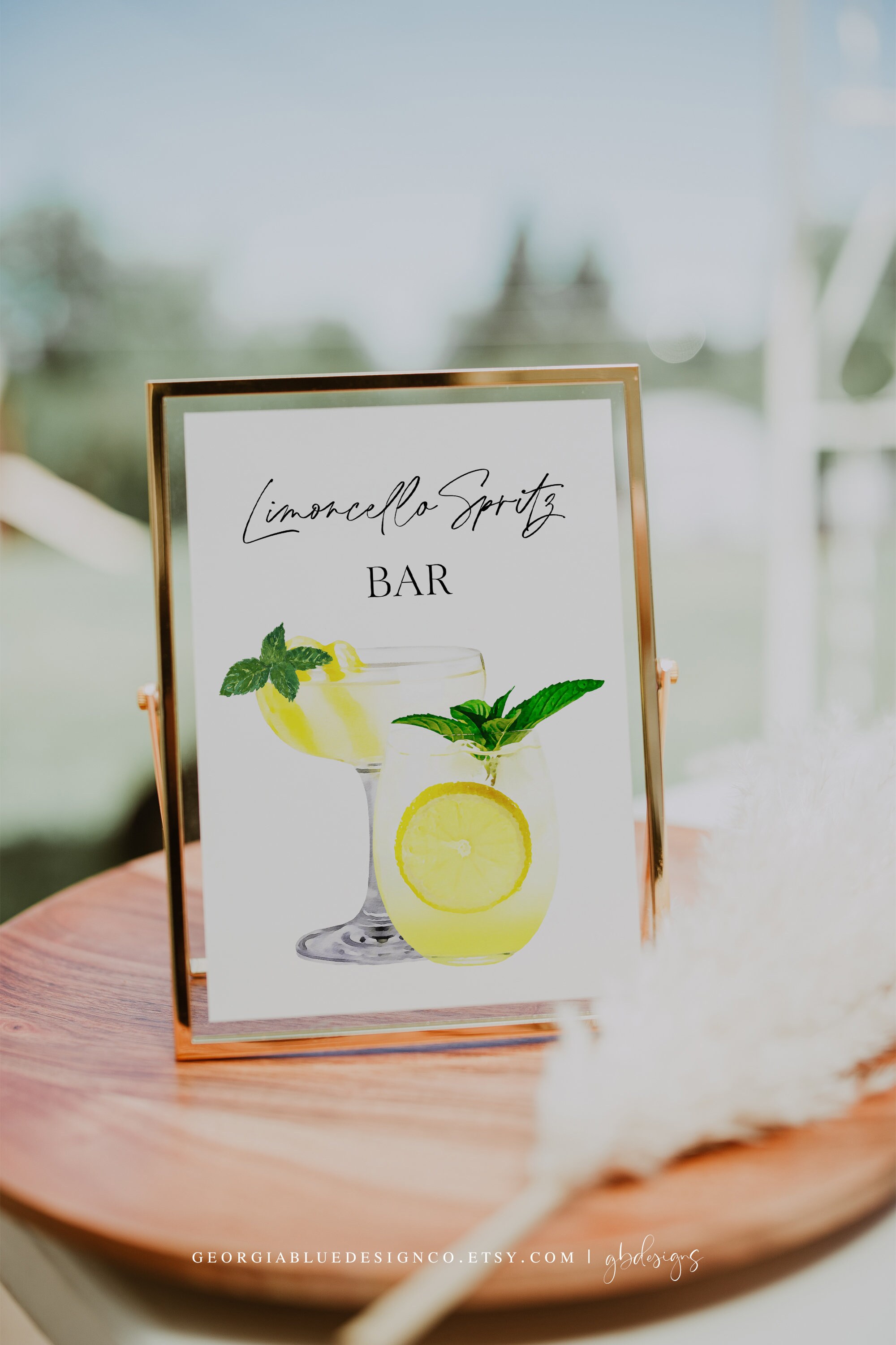 Printable Limoncello Spritz Bar Sign | Editable Limoncello Bar Sign ...