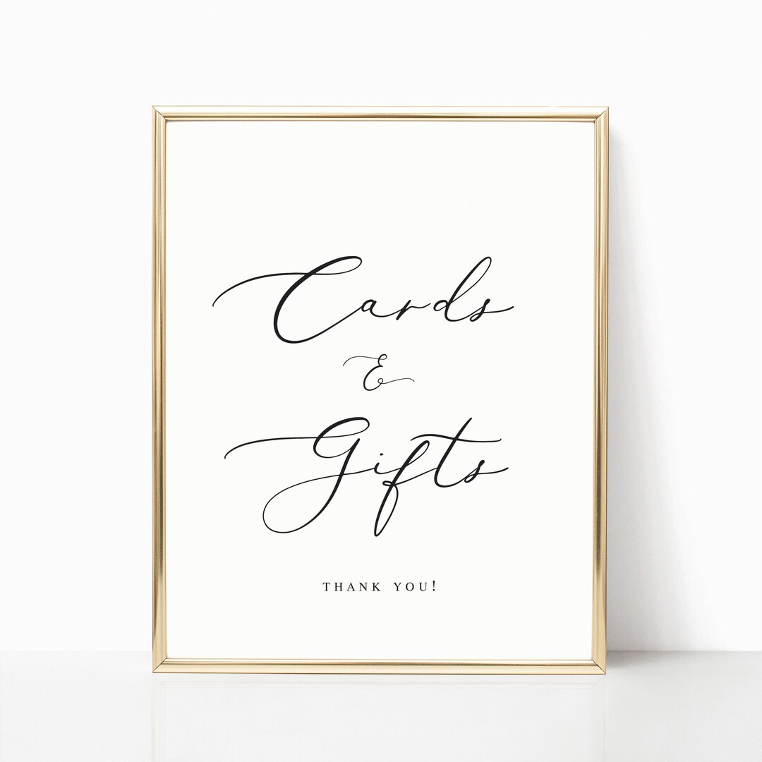 Printable Cards and Gifts Sign | Cards and Gifts Sign | Cards and Gifts ...