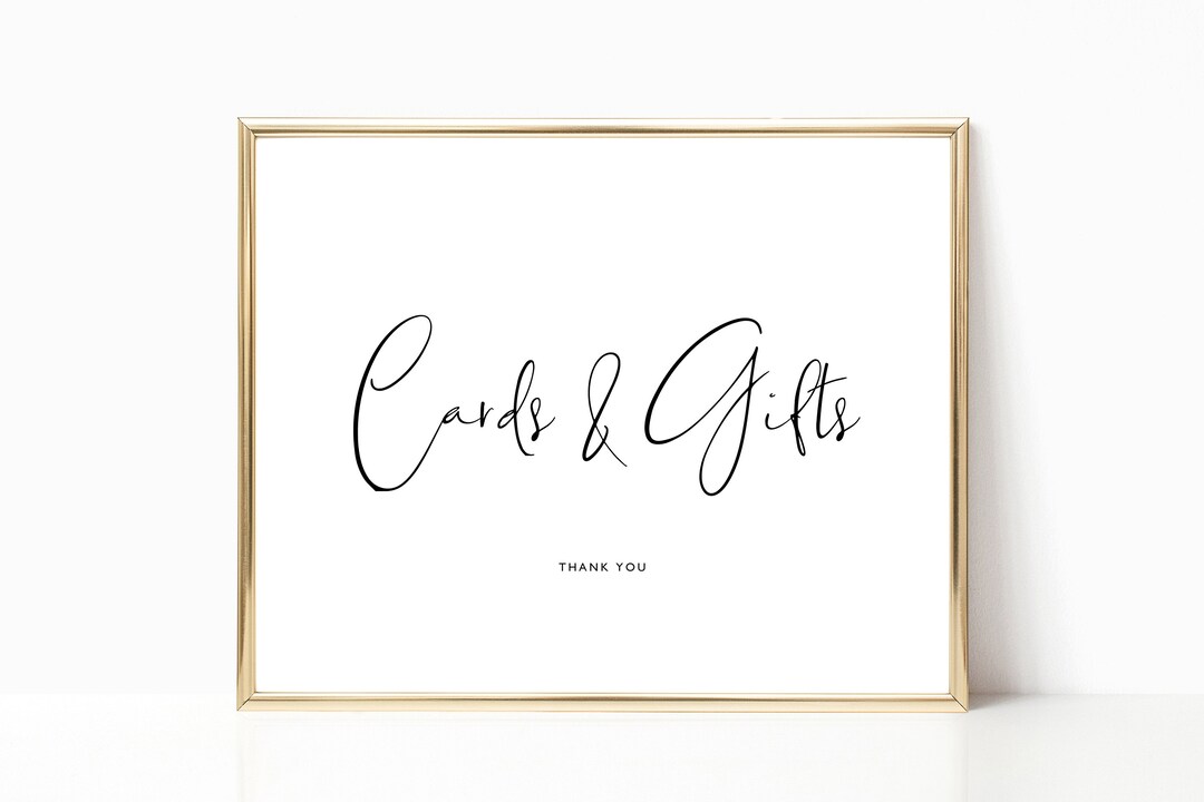 Printable Cards and Gifts Sign Cards and Gifts Sign Cards and Gifts ...