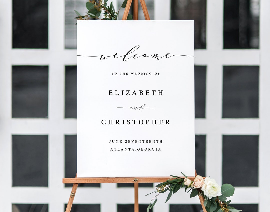 Printable Wedding Welcome Sign Wedding Welcome Sign Template - Etsy