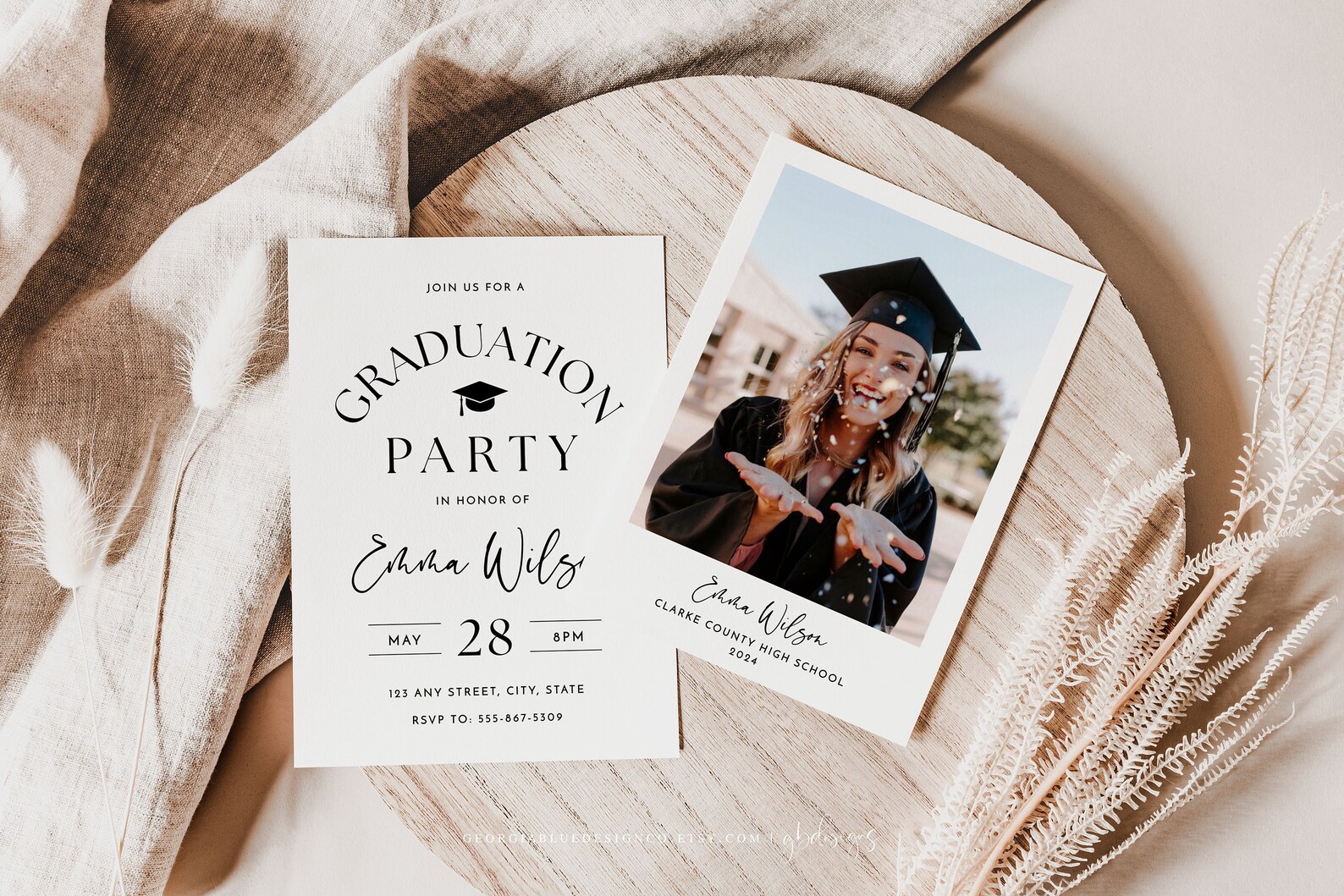Graduation Announcement Template 2024 | Graduation Invitation ...