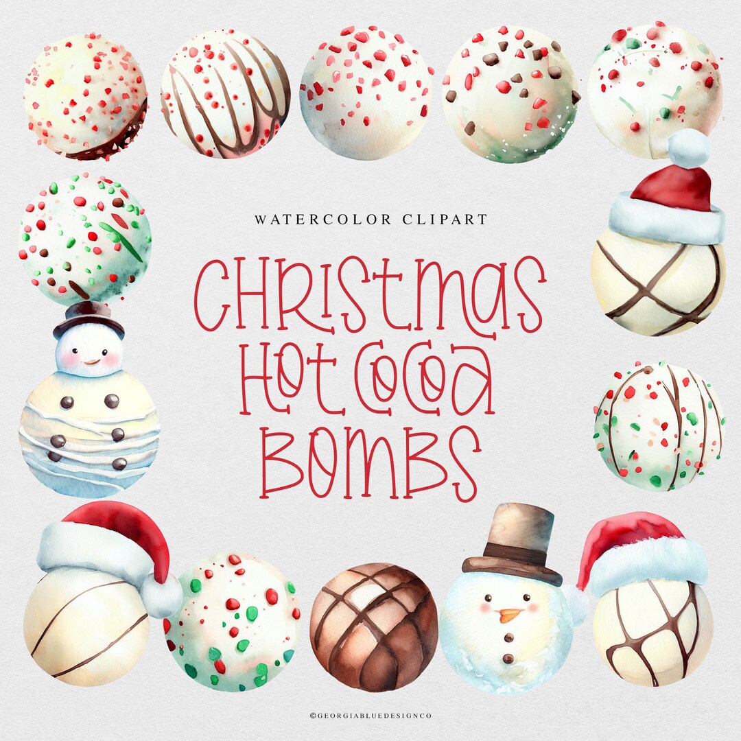 Christmas Clipart, Watercolor Christmas Png, Christmas Illustration ...