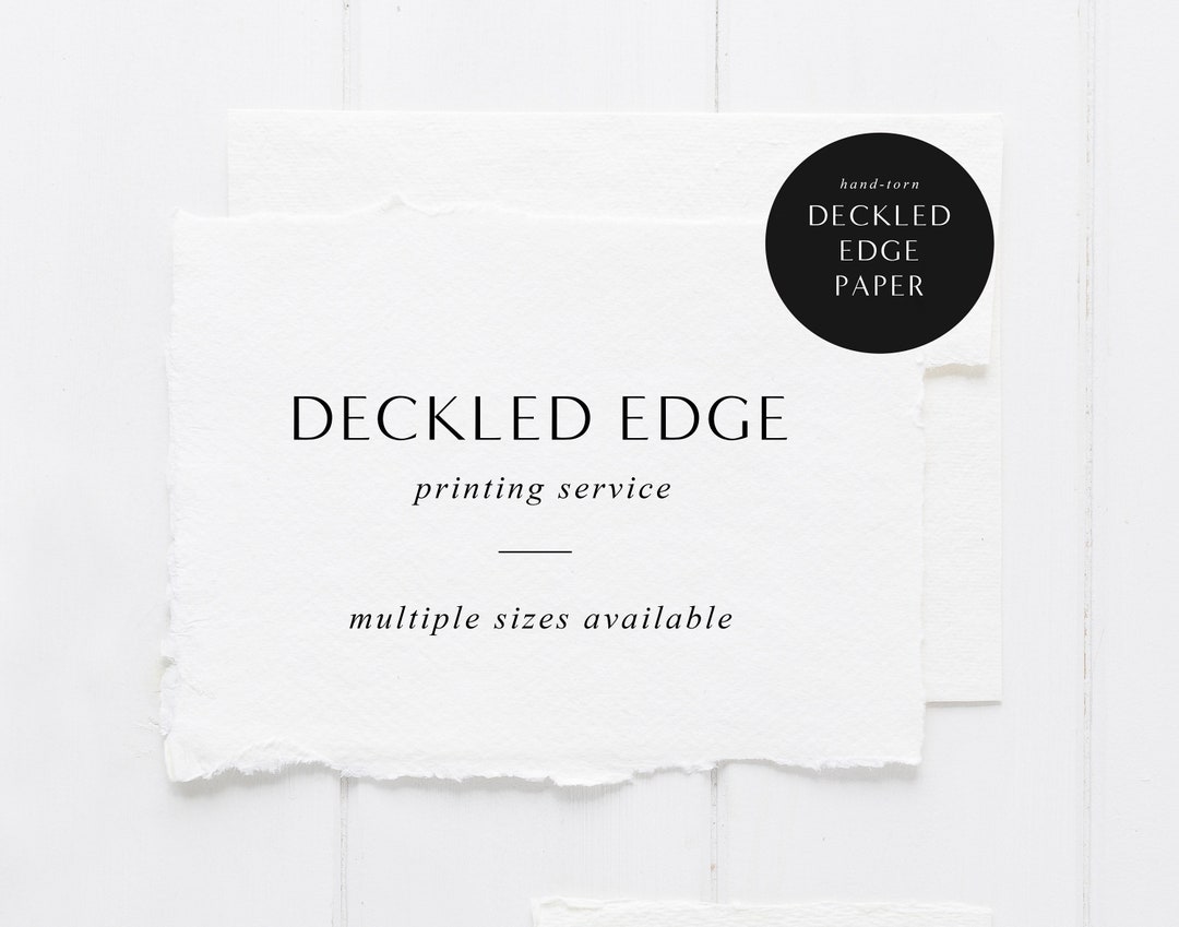 Deckled Edge Wedding Printing Service, Hand Torn Invitation Suite ...