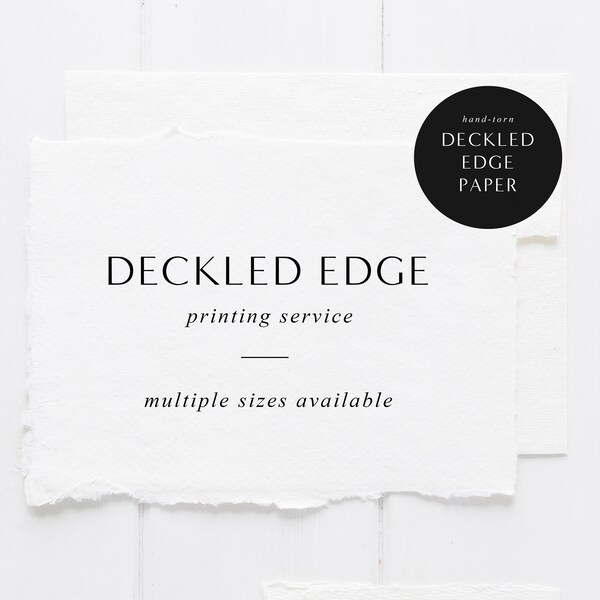 Deckled Edge Wedding Invitation - Etsy