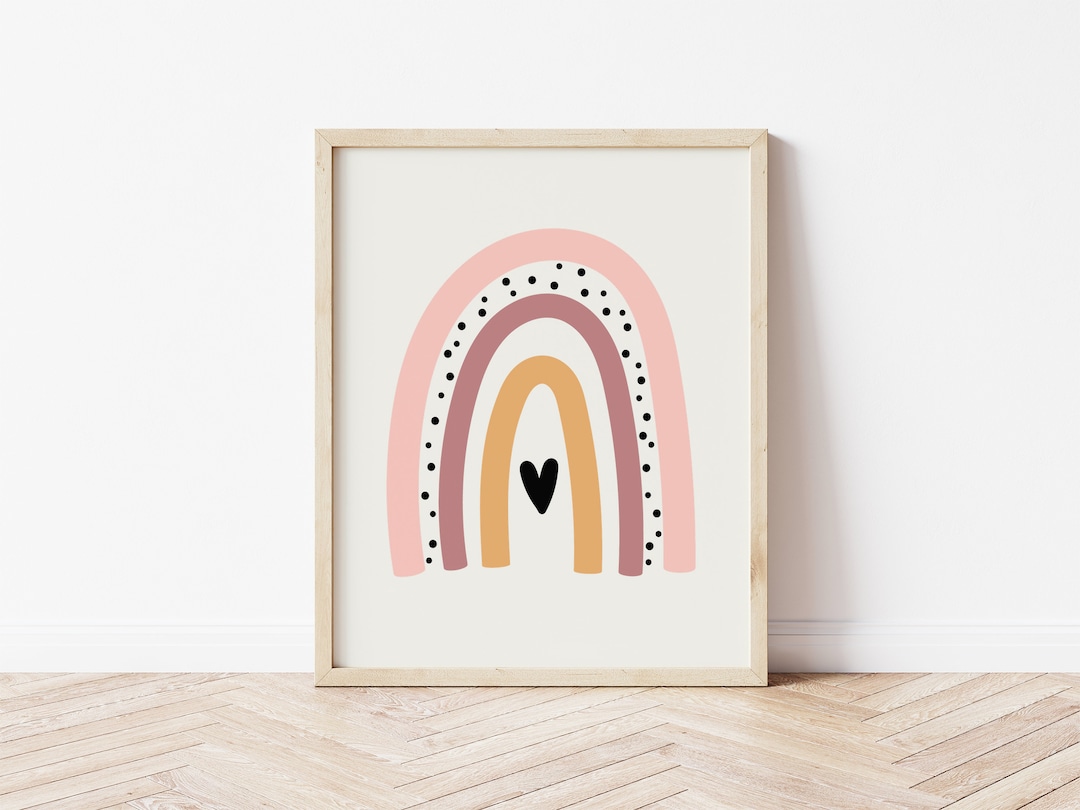 Printable Rainbow Wall Art | Boho Rainbow Printable | Printable Rainbow ...