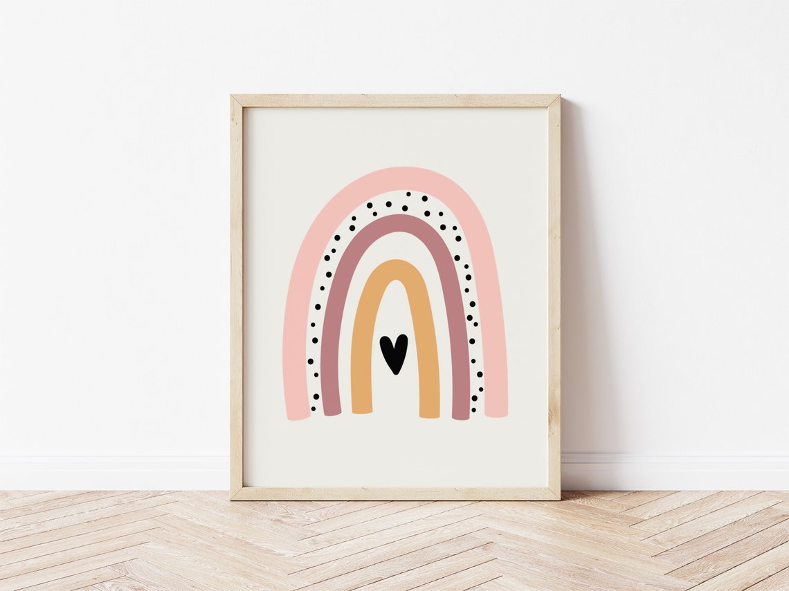 Printable Rainbow Wall Art Boho Rainbow Printable - Etsy