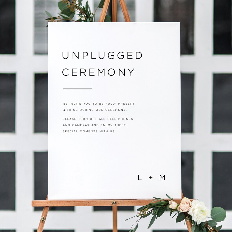 Unplugged Ceremony Sign - Etsy