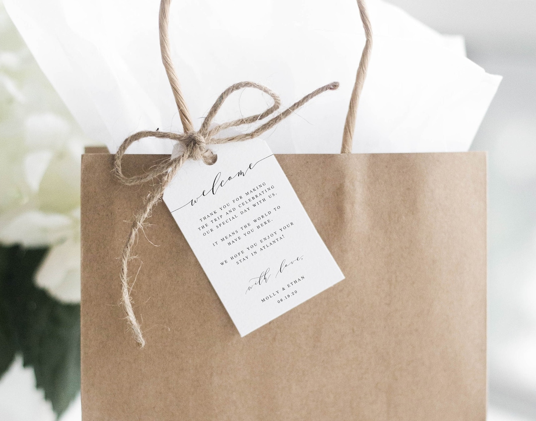 Wedding Welcome Tags | Welcome Tags | Welcome Tag Template | Printable ...