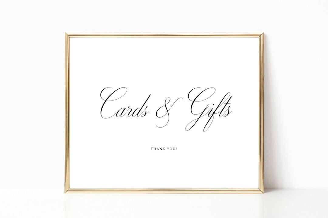 Printable Cards and Gifts Sign | Cards and Gifts Sign | Cards and Gifts ...