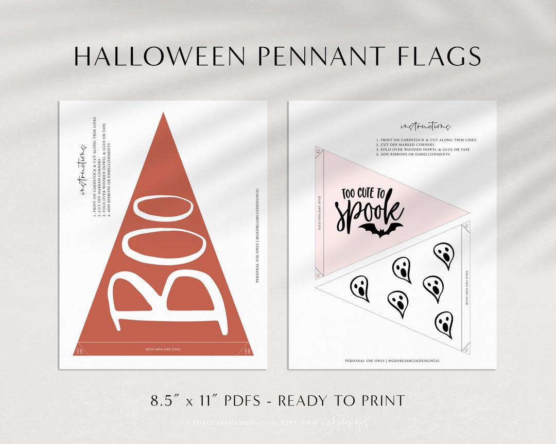 Printable Boo Basket Flags Cute Halloween Flags You've Been Booed ...