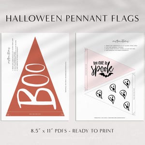 Printable Boo Basket Flags Cute Halloween Flags You've Been Booed ...