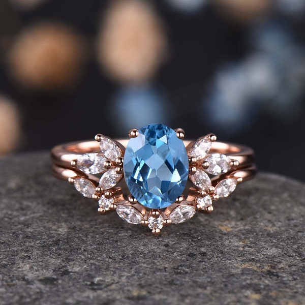 Topaz Wedding Ring - Etsy