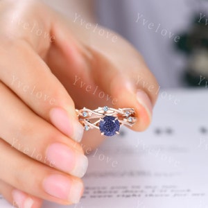 Twig Blue Sandstone Alexandrite Engagement Ring,sandstone Engagement ...