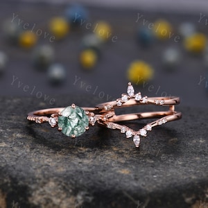 Unique Wedding Ring Set - Etsy