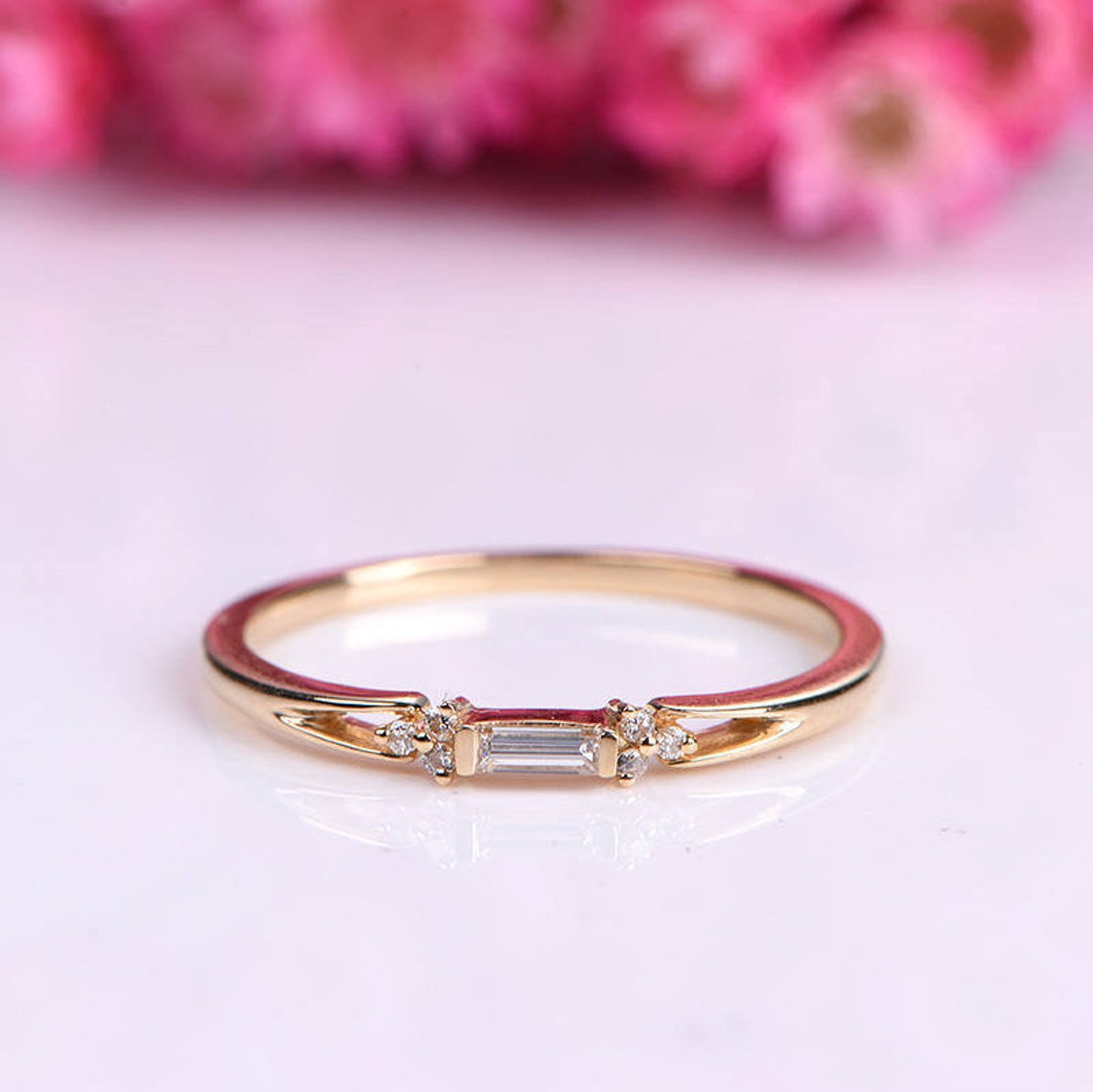 Natural Diamond Ring Diamond Engagement Ring Wedding Band - Etsy