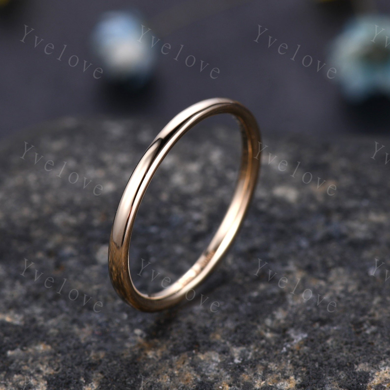 Plain Gold Ring Simple Plain Gold Wedding Band Solid 14k Rose - Etsy