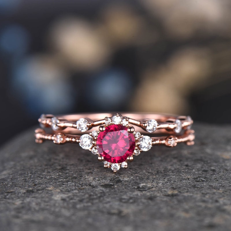 Ruby Wedding Ring - Etsy