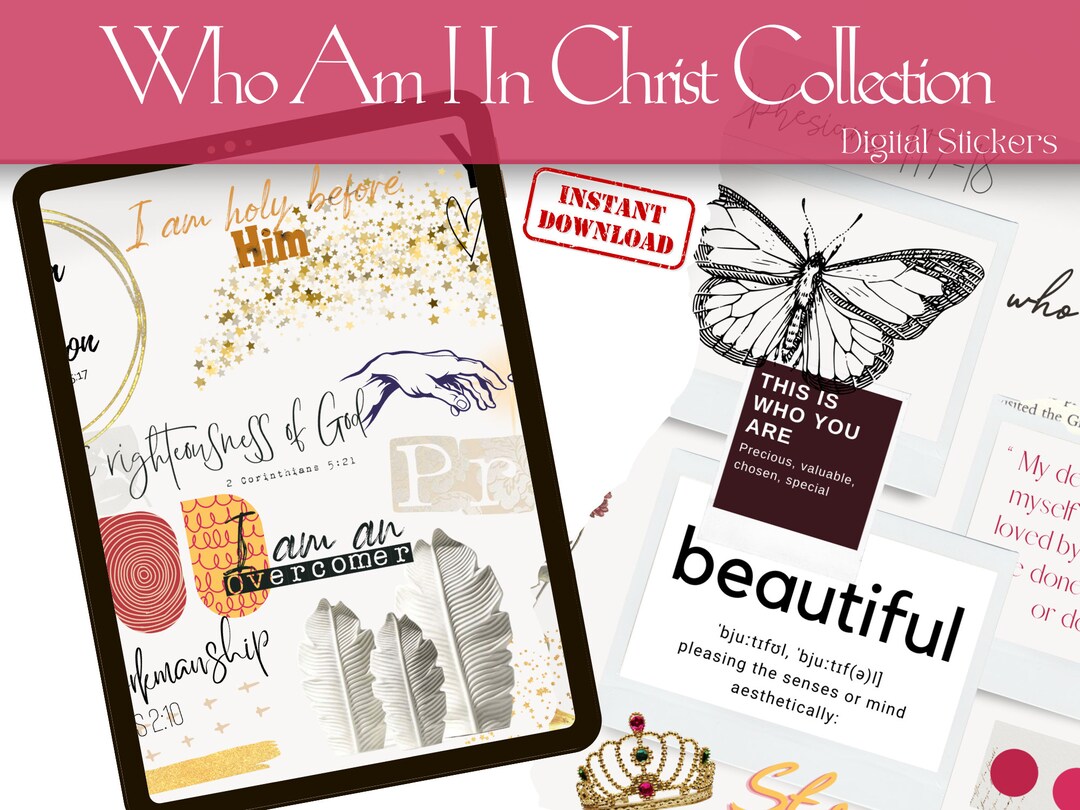 Who Am I in Christ? Digital Sticker Collection - Etsy