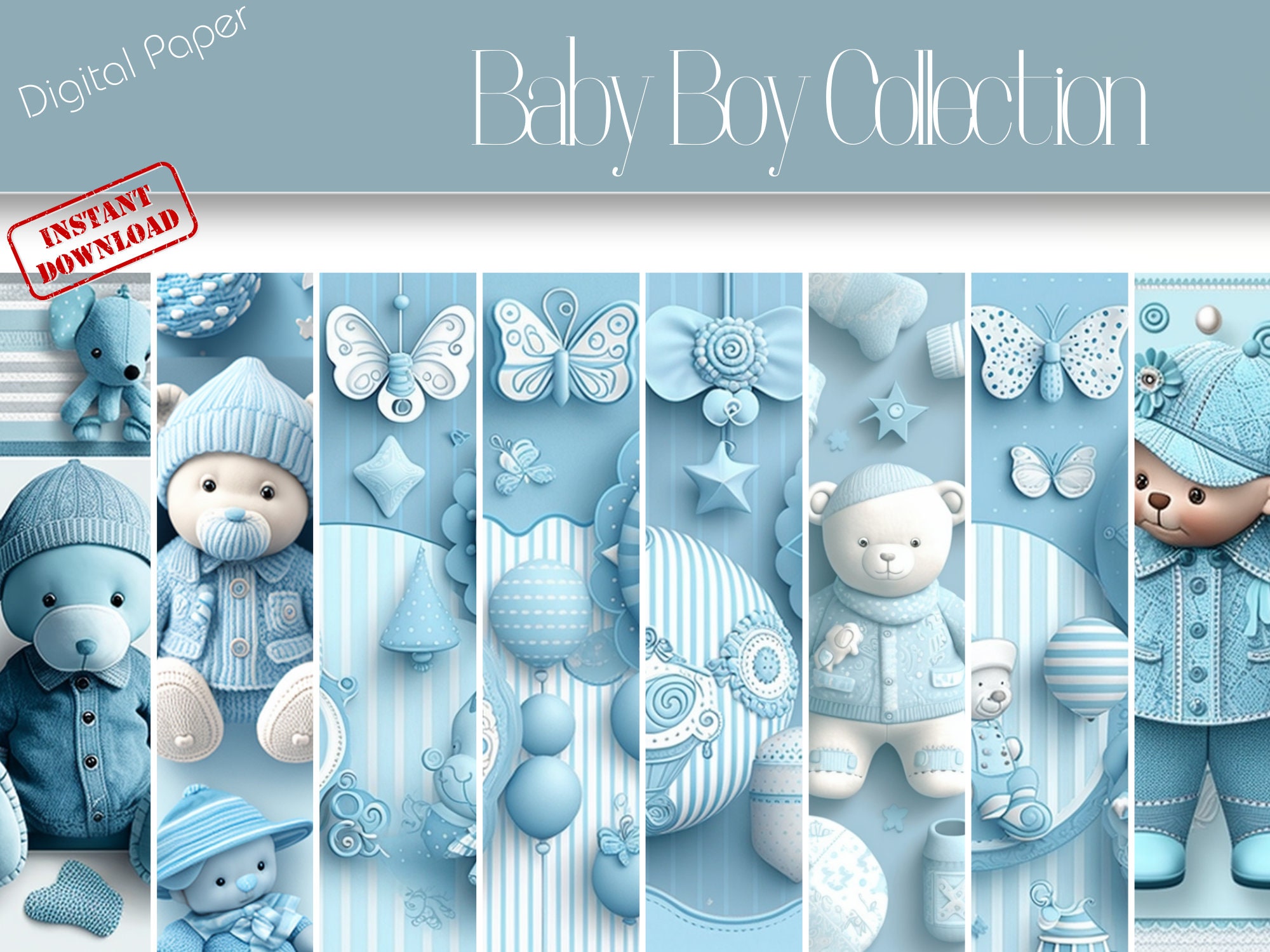 Nursery Baby Boy Digital Patterns - Etsy
