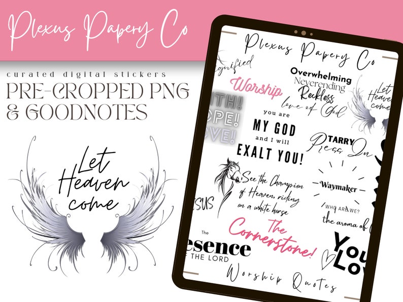 Worship Collection, Goodnotes Digital Stickers, Christian Stickers ...